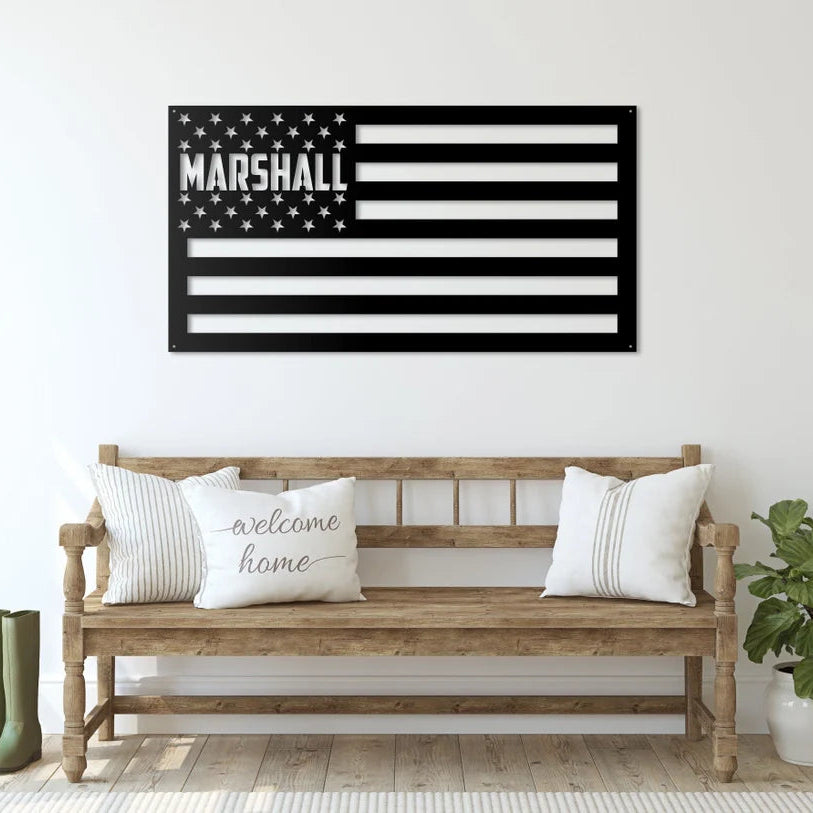 Custom Metal American Flag Sign – Top Notch Ironworks